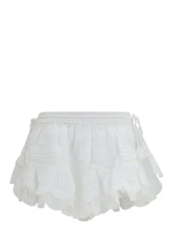 MARANT ETOILE Marant Étoile Puria Ruffled Cotton Shorts - White