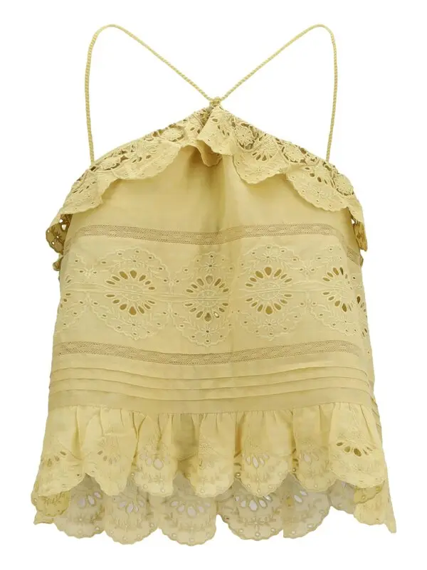 MARANT ETOILE Marant Étoile Prisha Ruffle Top - Yellow