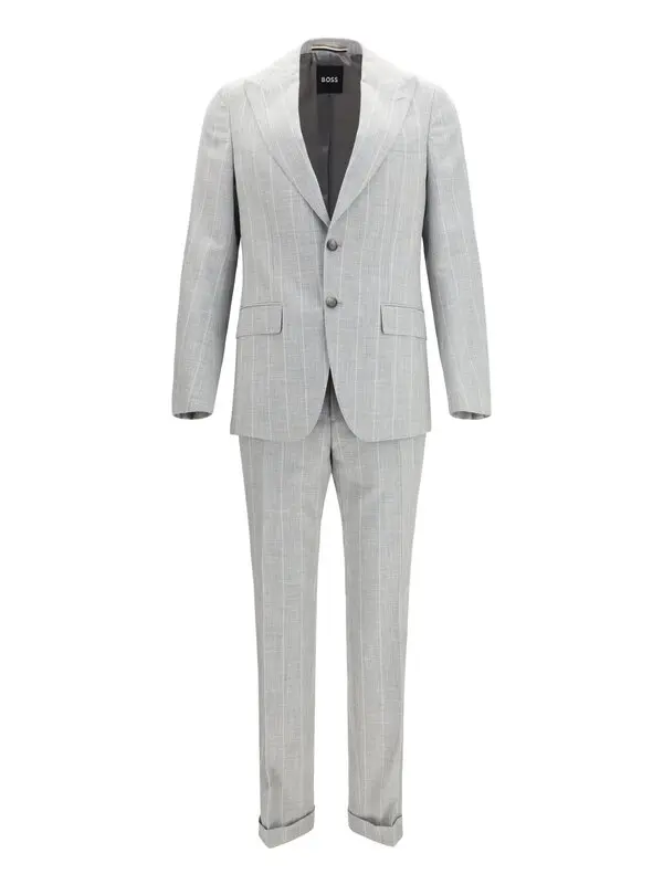 Hugo Boss Cotton And Virgin Wool Suit - Grey