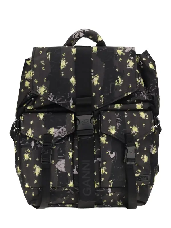 GANNI Re-tech Nylon Print Backpack - Multicolour