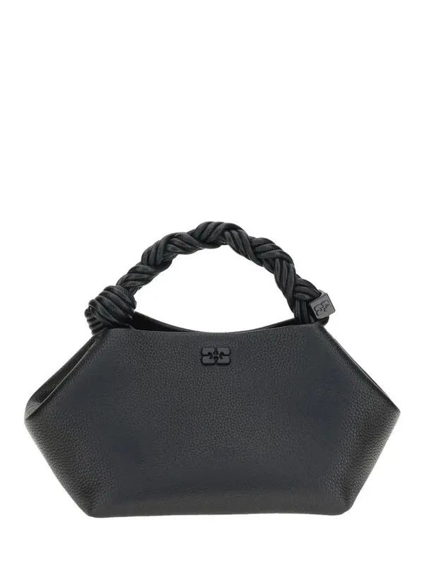 GANNI Bou Small Grained Handbag - Black