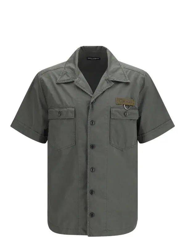 Dolce & Gabbana Short-sleeve Shirt With Chest Pocket - Grey