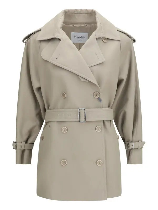 Max Mara Short Cotton Trench Coat - Beige