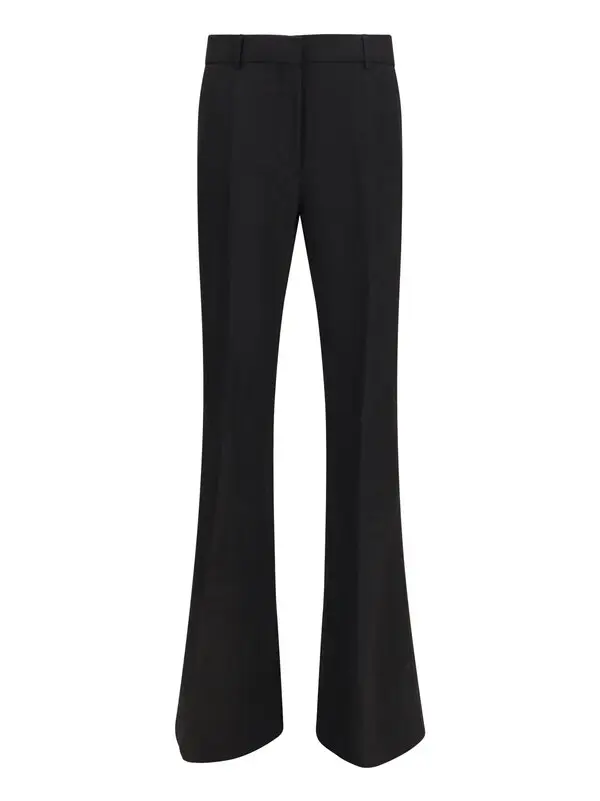 Max Mara Sportmax Tailored Paneled Viscose Trousers - Black