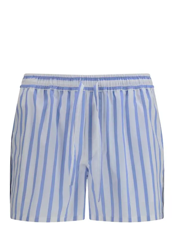 Dolce & Gabbana Striped Poplin Bermuda Shorts - Light Blue