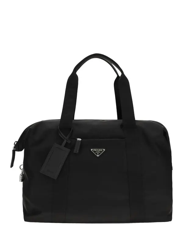 Prada Re-nylon And Saffiano Travel Bag - Black