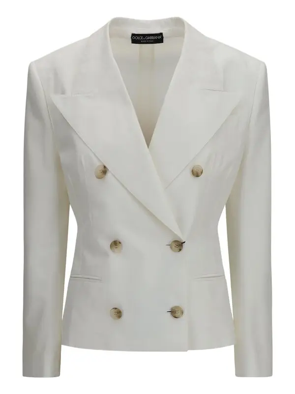 Dolce & Gabbana Double-breasted Tailored Blazer - White