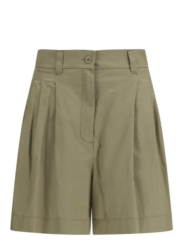 Max Mara Cotton Twill Shorts - Green