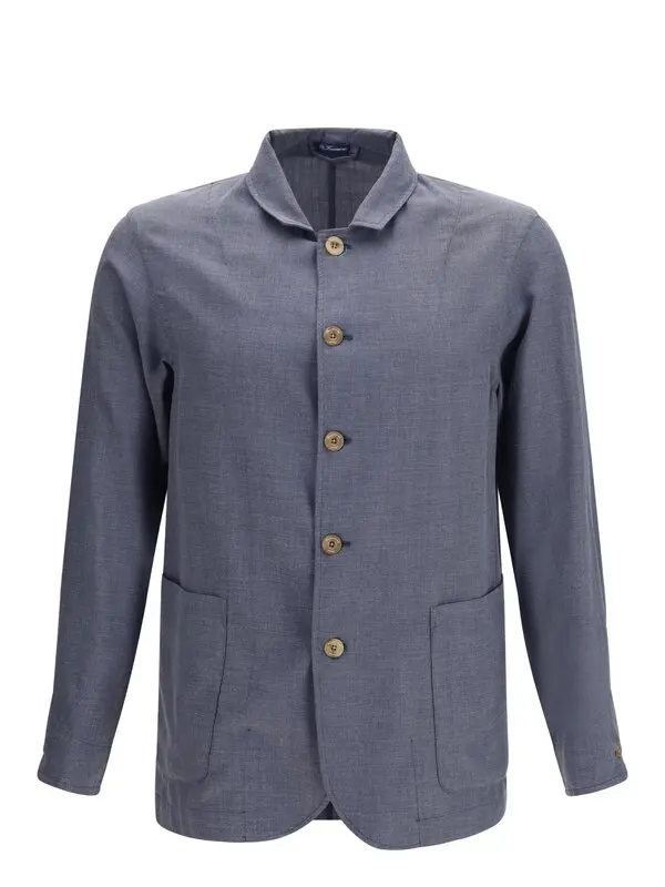 FINAMORE 1925 Cotton And Silk Blend Jacket - Grey