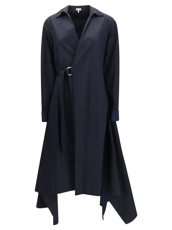 Loewe Layered Belted Midi Dress - Blue