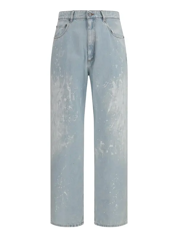 MAISON MARGIELA Splatter Effect Jeans - Light Blue