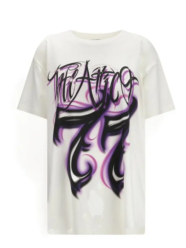 Attico Oversized Graphic T-shirt - White