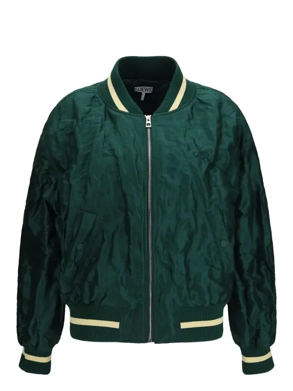 Loewe Technical Fabric Bomber Jacket - Green