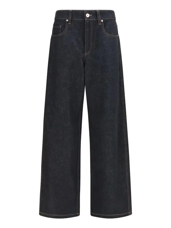 Brunello Cucinelli Straight-leg Denim Jeans - Blue