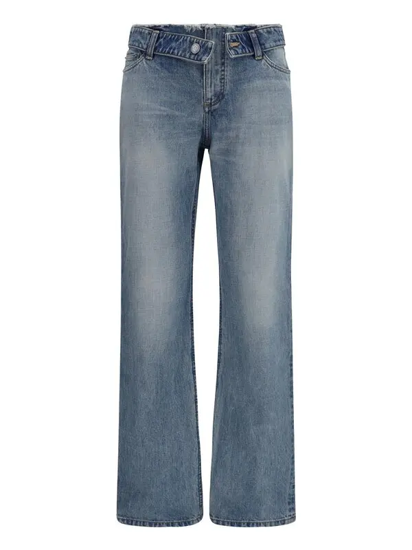 Alexander McQueen Faded Pure Cotton Jeans - Blue