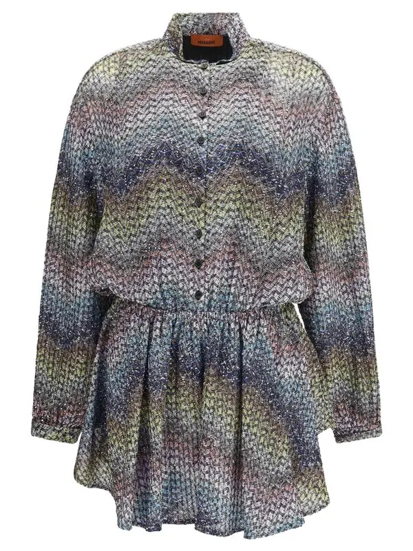 Missoni Caperdoni Long-sleeve Mini Dress - Multicolour