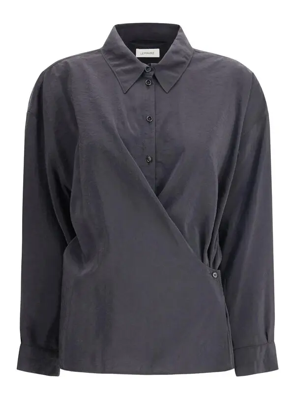 LEMAIRE Draped Shirt - Black
