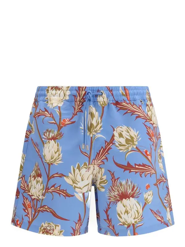 Loewe X Paula's Ibiza Printed Swim Shorts - Light Blue