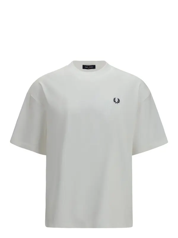 Fred Perry Aure Wreath Print T-shirt Mae - White