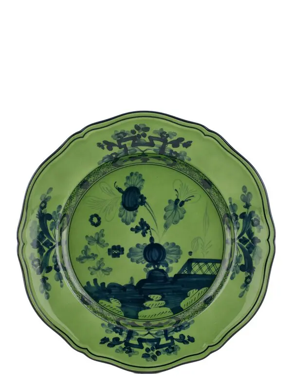 GINORI 1735 Oriente Italiano Collection Porcelain Flat Plate - Green