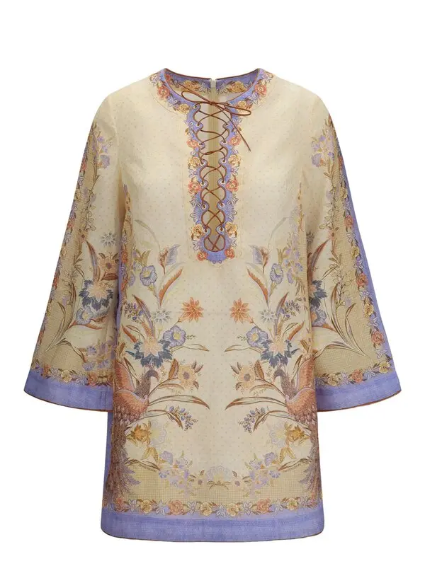 Zimmermann Indra Floral Tunic Dress - Multicolour
