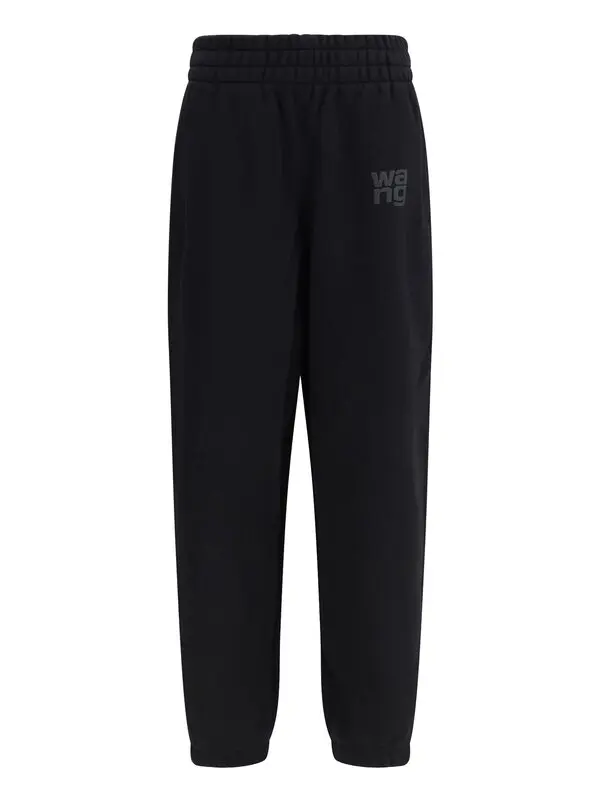 Alexander Wang Puff-print Logo Sweatpants - Black