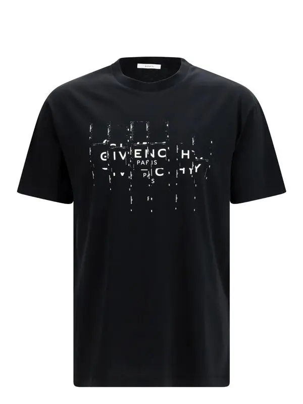 Givenchy Photographic Negative Cotton T-hirt - Black