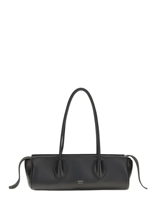 Khaite Logo Shoulder Bag - Black