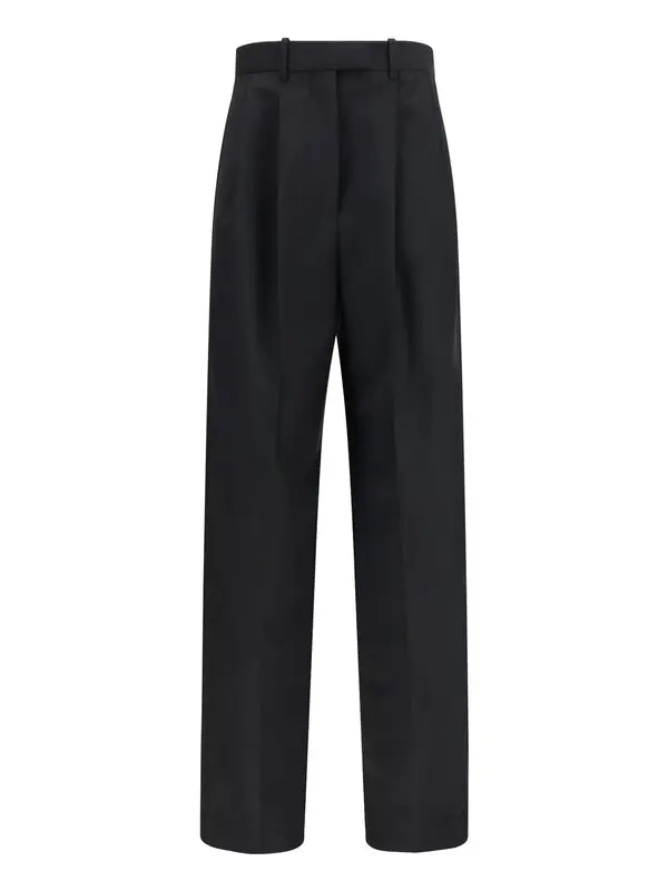 Givenchy Double-pleat Wool And Mohair Pants - Black