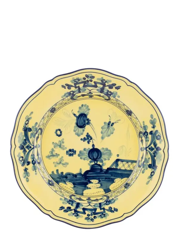 GINORI 1735 Oriente Italiano Collection Porcelain Flat Plate - Yellow