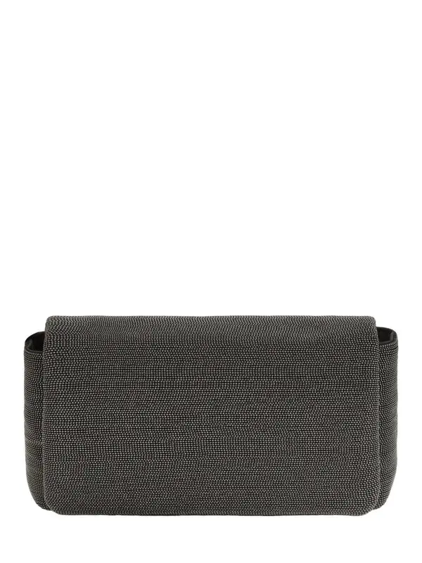 Brunello Cucinelli Precious Flap Shoulder Bag - Black