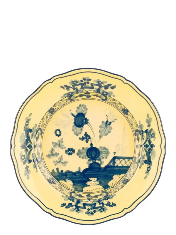 GINORI 1735 Oriente Italiano Collection Porcelain Dessert Plate - Yellow