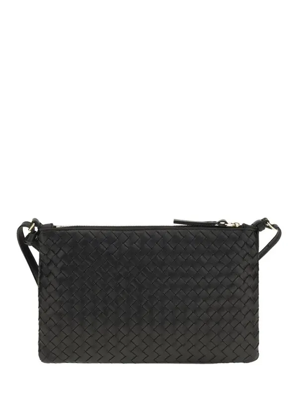 Bottega Veneta Intrecciato Shoulder Bag - Black