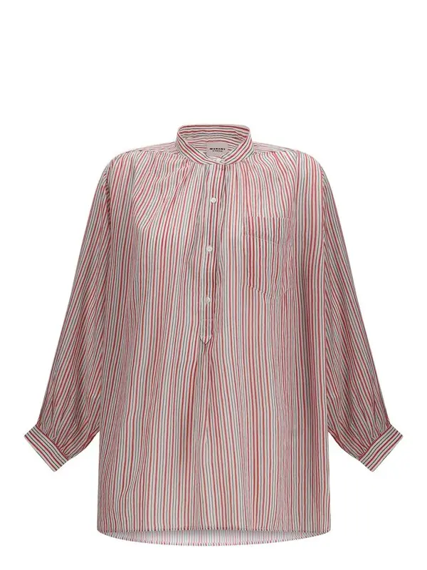MARANT ETOILE Marant Étoile Sapha Striped Cotton Voile Shirt - Multicolour