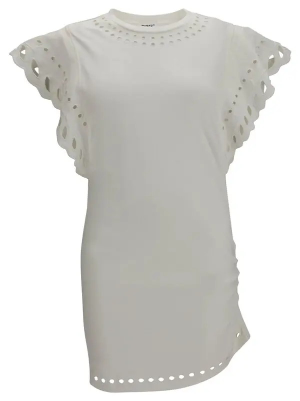 MARANT ETOILE Marant Étoile Orlane Broderie Anglaise Mini Dress - White