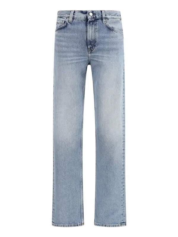 TOTEME High-rise Straight Leg Jeans - Light Blue