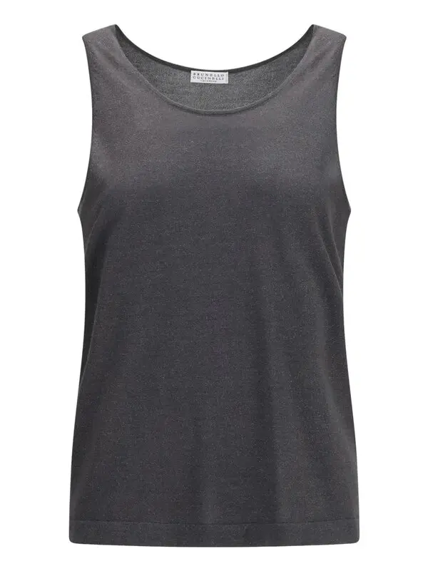 Brunello Cucinelli Luminous Knit Tank Top - Grey