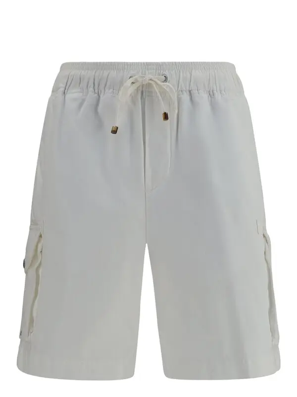 Brunello Cucinelli Cotton Cargo Shorts - White