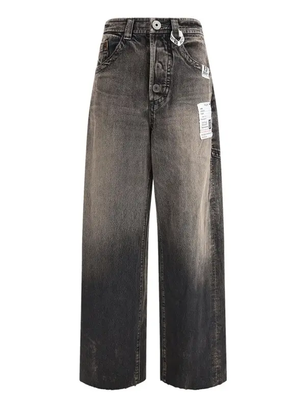 Mihara Yasuhiro Wide Leg Denim Jeans - Black