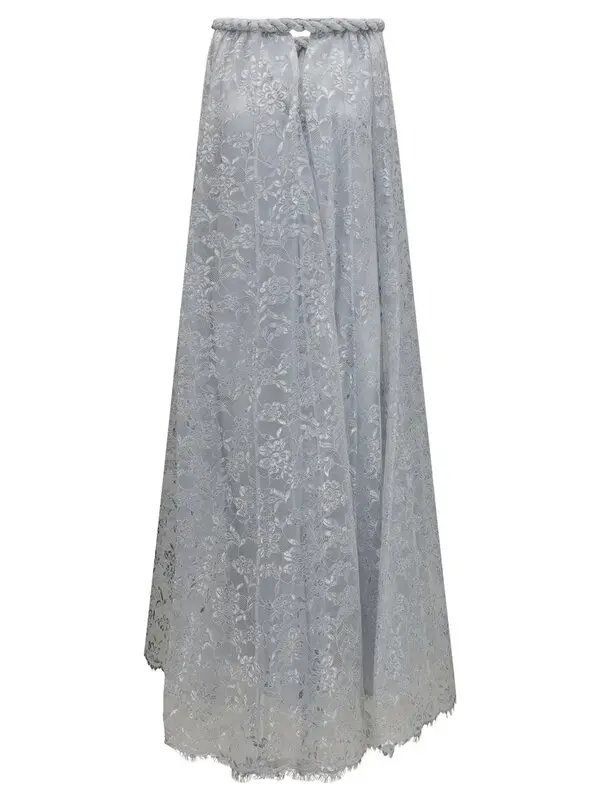 Zimmermann Carousel Metallic Lace Maxi Dress - Silver
