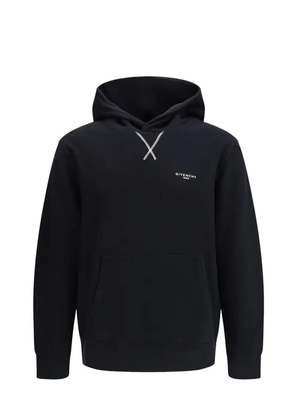 Givenchy Couture Seam Hoodie With Embroidered Logo - Black
