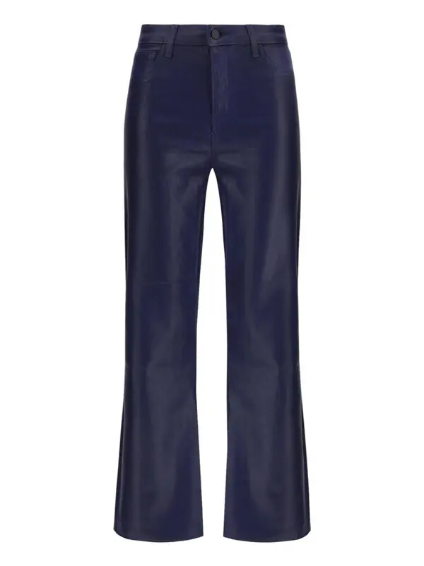 L'Agence Kendra Coated Stretch Denim Pants - Blue