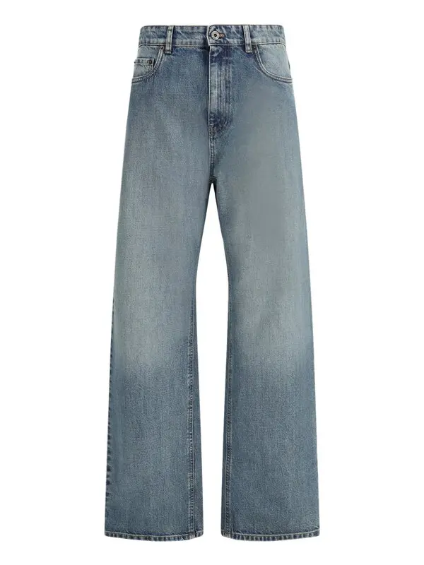 Miu Miu Regular-fit Stone-washed Denim Jeans - Blue