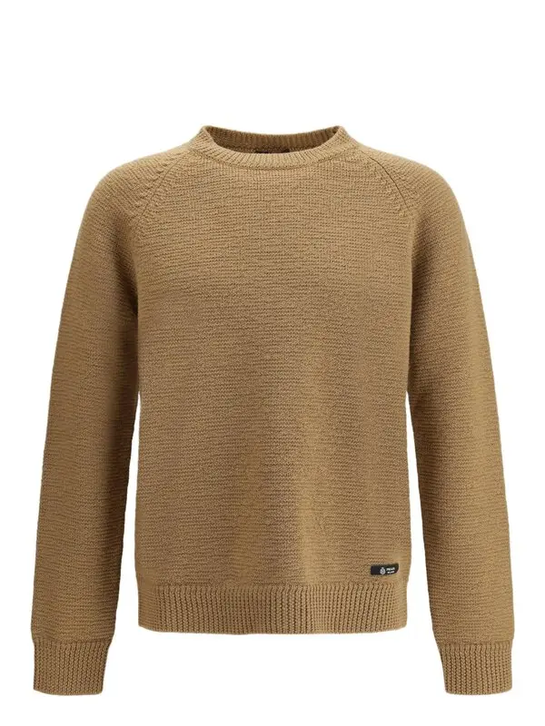 Prada Wool Crew Neck Sweater With Raglan Shoulders - Beige