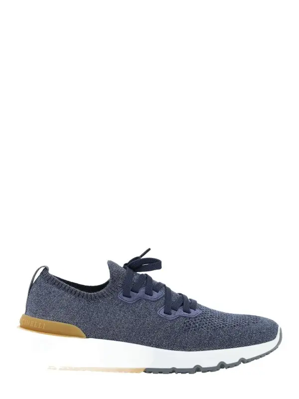 Brunello Cucinelli Cotton Knit Sneakers - Blue
