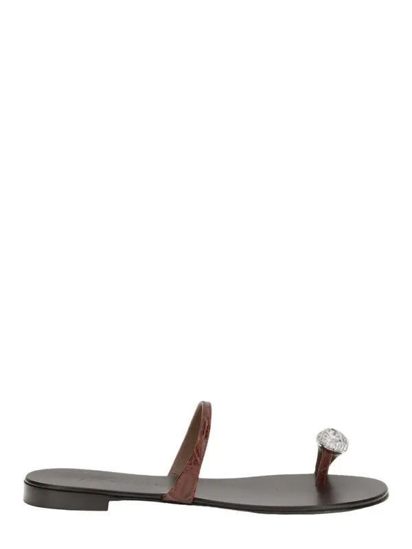 GIUSEPPE ZANOTTI Icon Ring Sandals - Brown