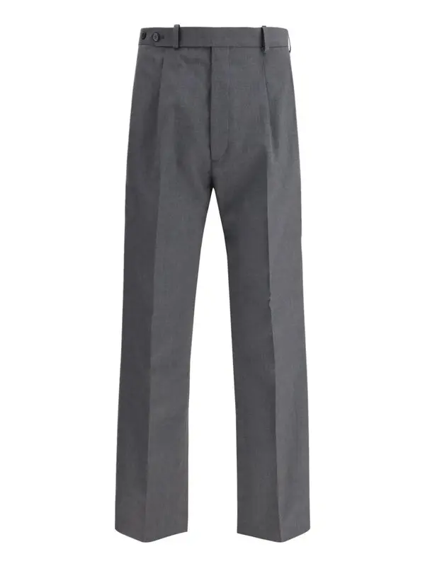 Prada Wool Tailored Trousers - Grey