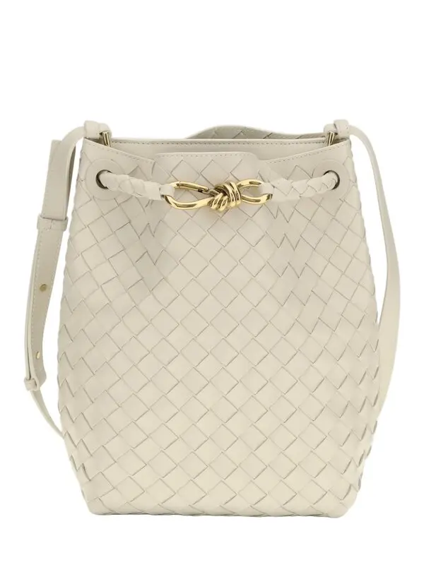 Bottega Veneta Andiamo Bucket Small Bag - White