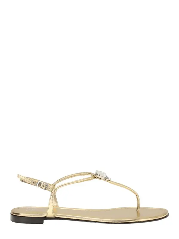 GIUSEPPE ZANOTTI Pia Mizuki Embellished Flip Flops - Gold