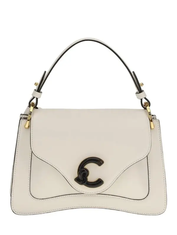COCCINELLE C-me Shoulder Bag In Smooth Calf Leather - Cream